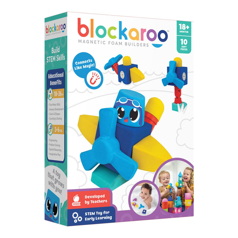 Blockaroo Magnetic Foam Blocks - Airplane - English Edition | Babies R ...