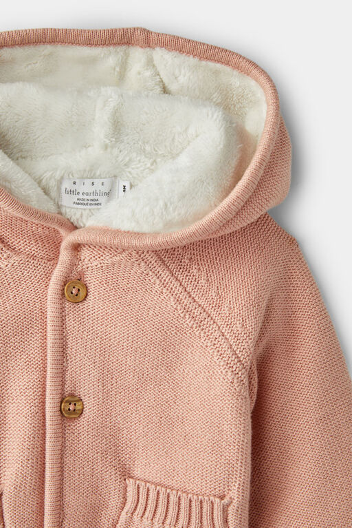 RISE Little Earthling Double Faced Sweater Peach Beig | Babies R Us Canada