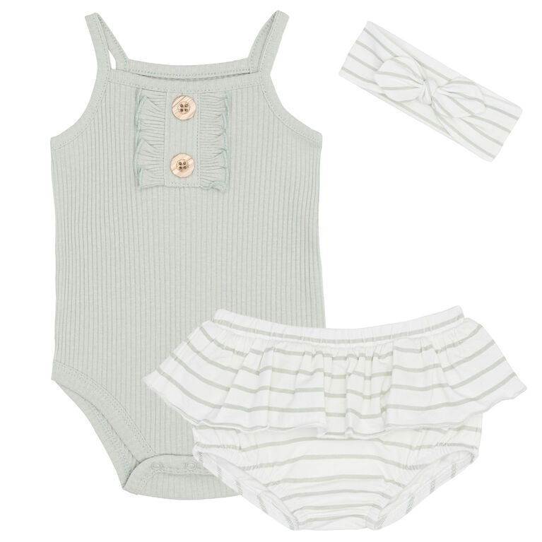 Pl Baby-3 Piece Diaper Shirt Set Knit Light Blue 9 Months | Babies R Us ...