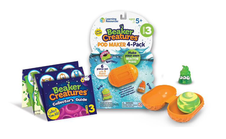Learning Resources Beaker Creatures Series 3 Pod-Maker, 4 Pack ...