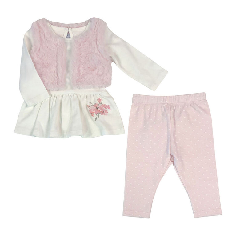 Rococo 3 pc Tunic Set- Pink, 6 Months | Babies R Us Canada