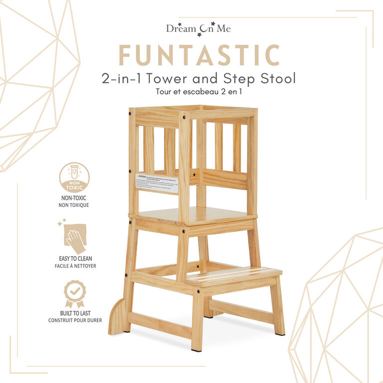 2-In-1 Learning TowerandStep Stool Natural | Babies R Us Canada