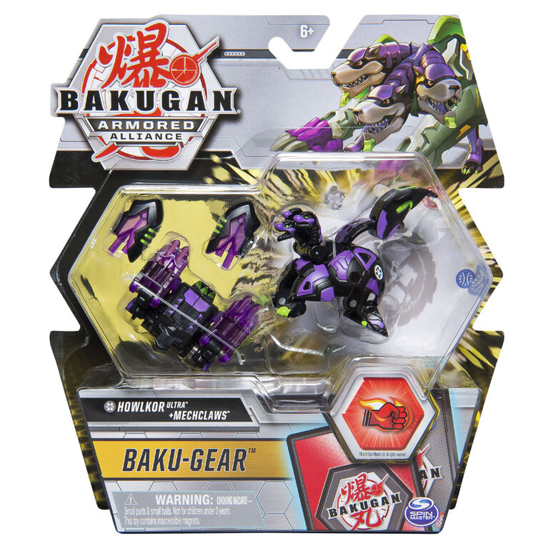 Bakugan Ultra, Howlkor with Transforming Baku-Gear, Armored Alliance 3-inch Tall Collectible ...