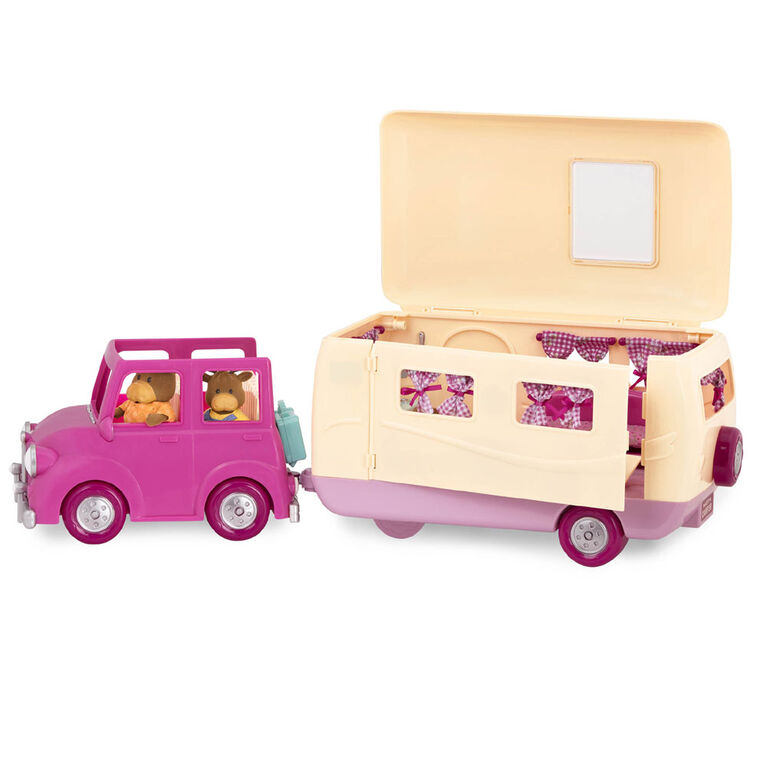 Happy Camper, Li'l Woodzeez, Caravane rose avec accessoires | Toys R Us ...