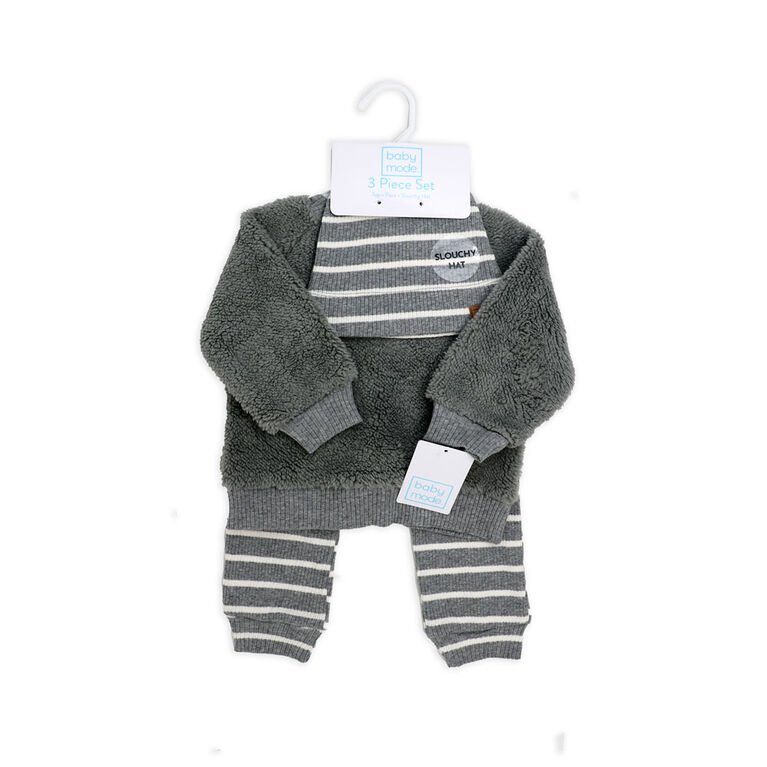 Baby Mode 3 Piece Sherpa Popover Set: Grey 18M | Babies R Us Canada