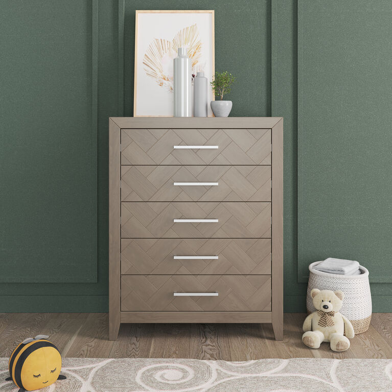 Child Craft Kieran 5 Drawer Chest, Crescent Gray | Babies R Us Canada