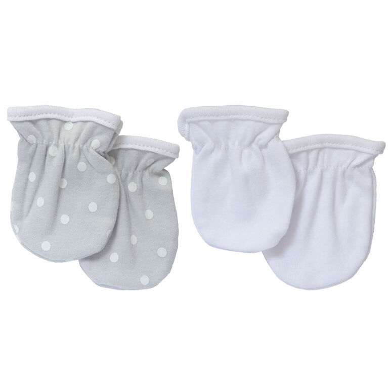Koala Baby 2 Pack Baby Mittens - Grey Dot | Babies R Us Canada