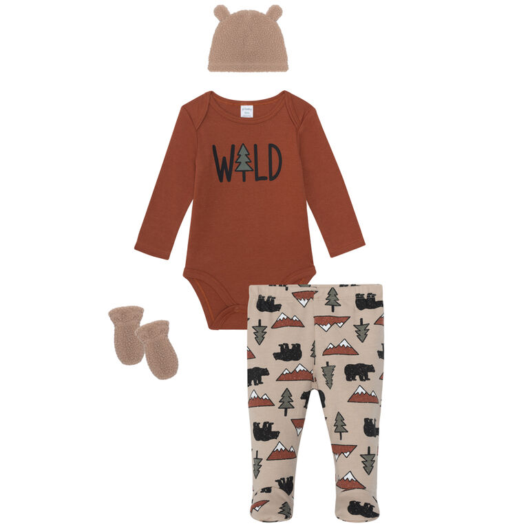 PL Baby 4 piece set rust wild NB | Babies R Us Canada