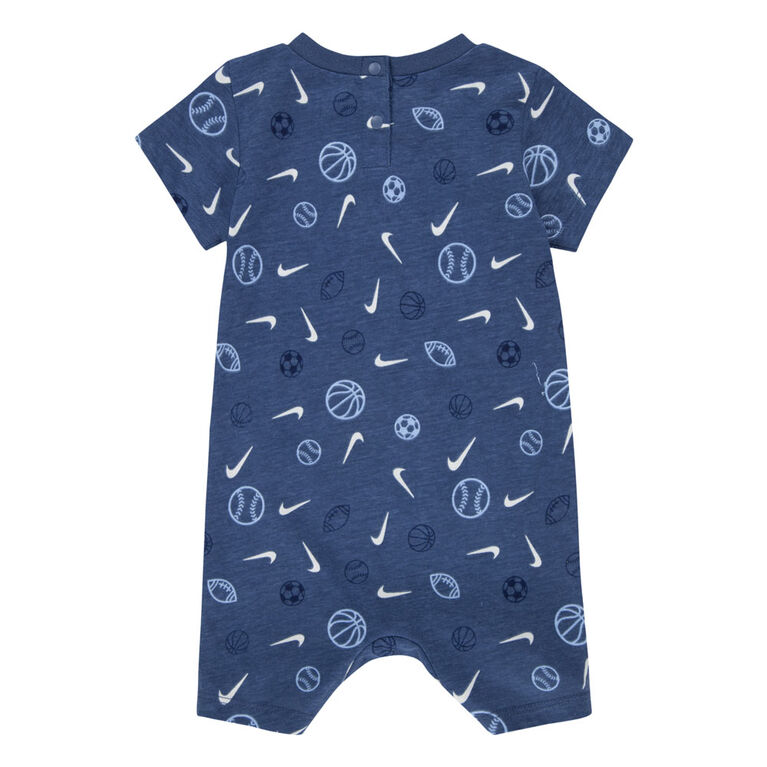 Nike Sports Ball Romper - Diffused Blue | Babies R Us Canada