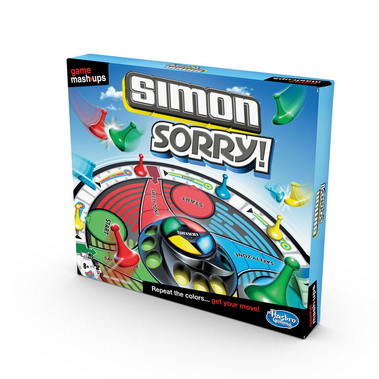 Game Mashups Simon Sorry! Family Board Game, Combines Gameplay of 2 ...