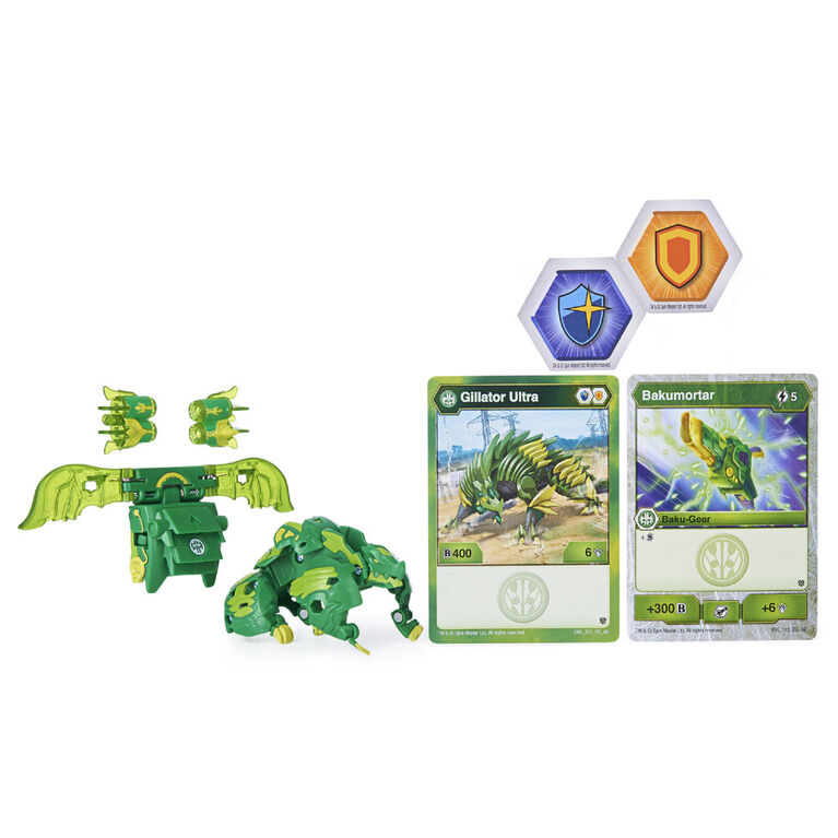 Bakugan Ultra, Gillator with Transforming Baku-Gear, Armored Alliance 3-inch Tall Collectible ...