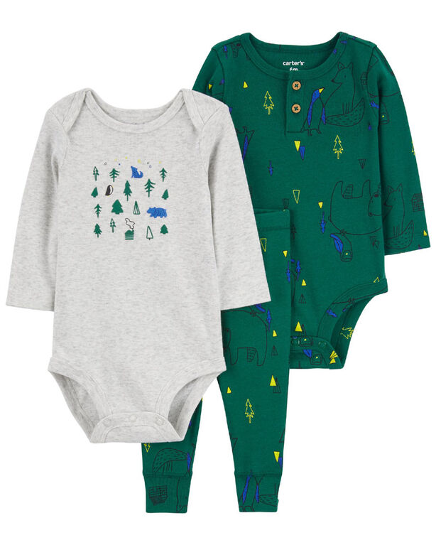 Ensemble 3 pièces Carter’s Cache-couche et pantalon imprimés nature ...