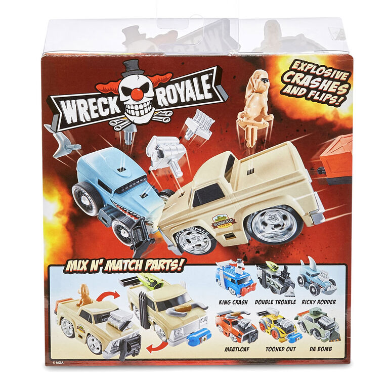 Wreck Royale Exploding Crashing Big Boss Race Car with 4 Mix 'n Match ...