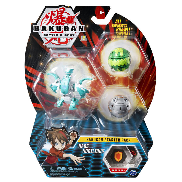 Bakugan Starter Pack 3-Pack, Haos Nobilious | Toys R Us Canada