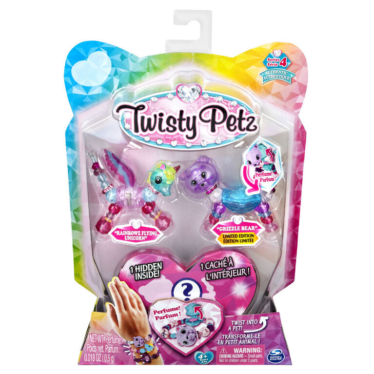 Twisty Petz, Series 4 3-Pack, Rainbowz Flying Unicorn, Grizzle Bear and ...