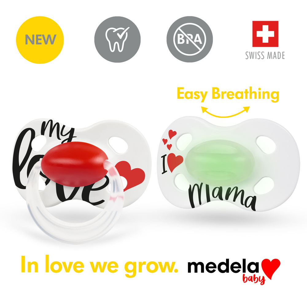 Medela Baby new DAY & NIGHT Pacifier, 24-hour set with glow in the dark ...