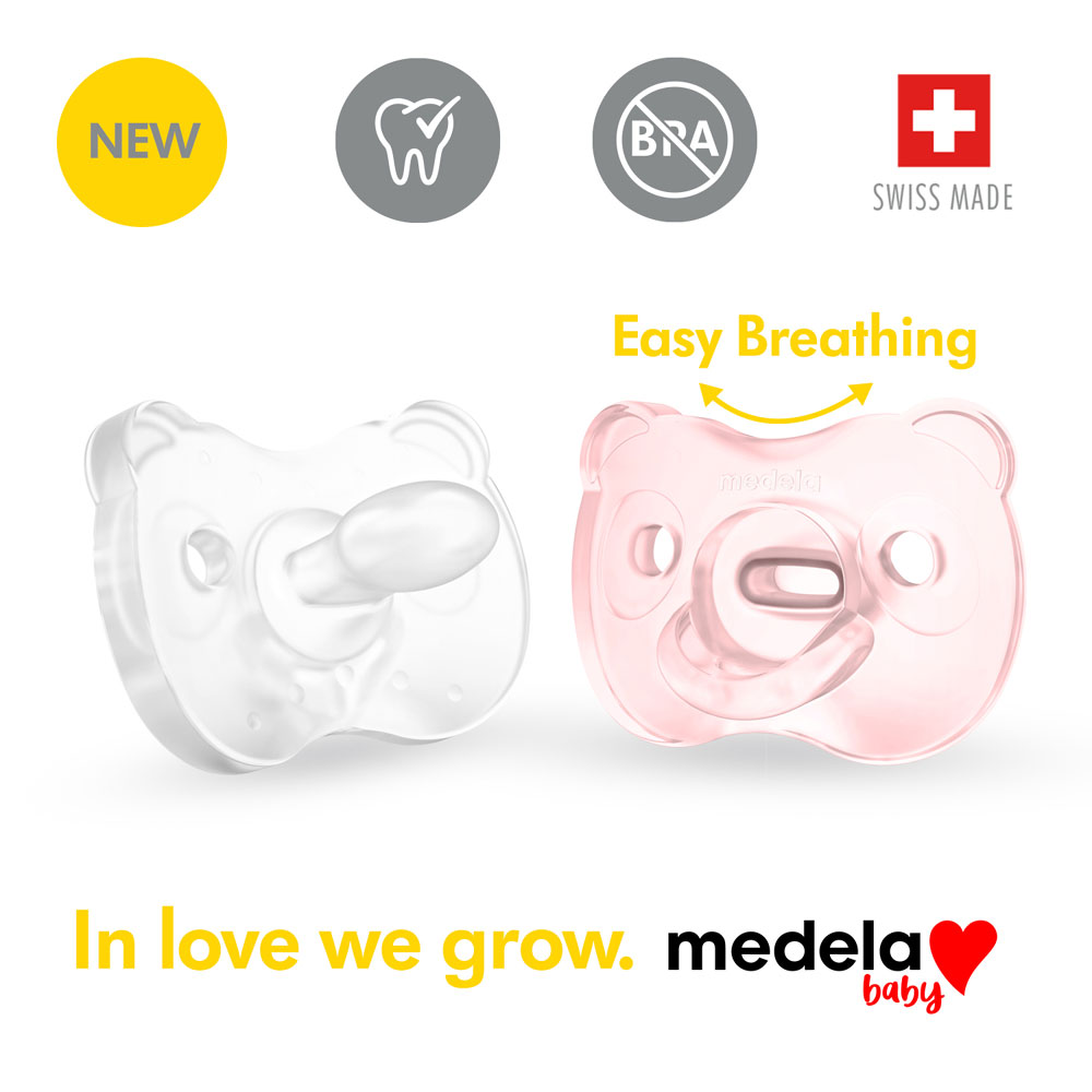 Medela Baby new SOFT SILICONE one-piece Pacifier designed to support ...