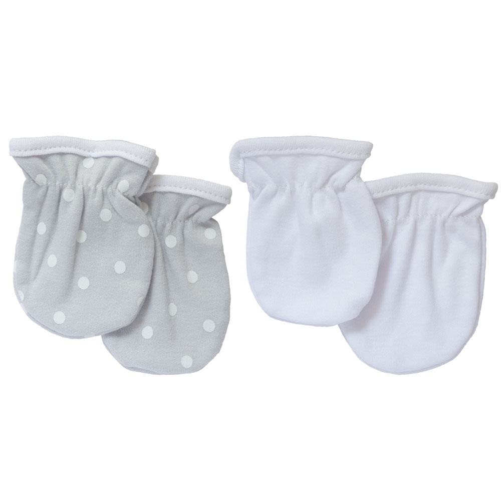Koala Baby 2 Pack Baby Mittens - Grey Dot | Babies R Us Canada