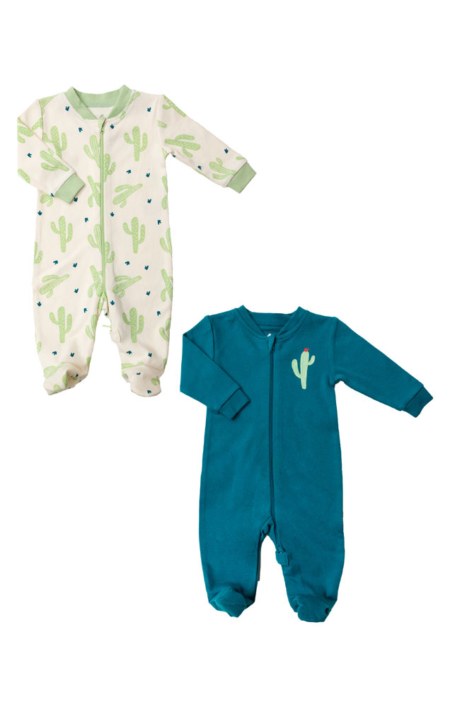 2 Pack Snugabye Cactus Cotton Sleepers | Babies R Us Canada