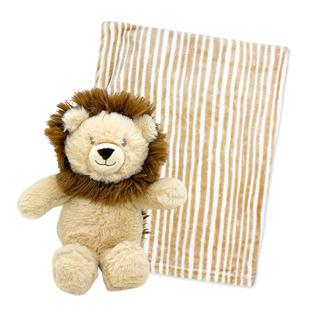 Jesse & Lulu Fleece Blanket with Tan Lion Toy | Babies R Us Canada