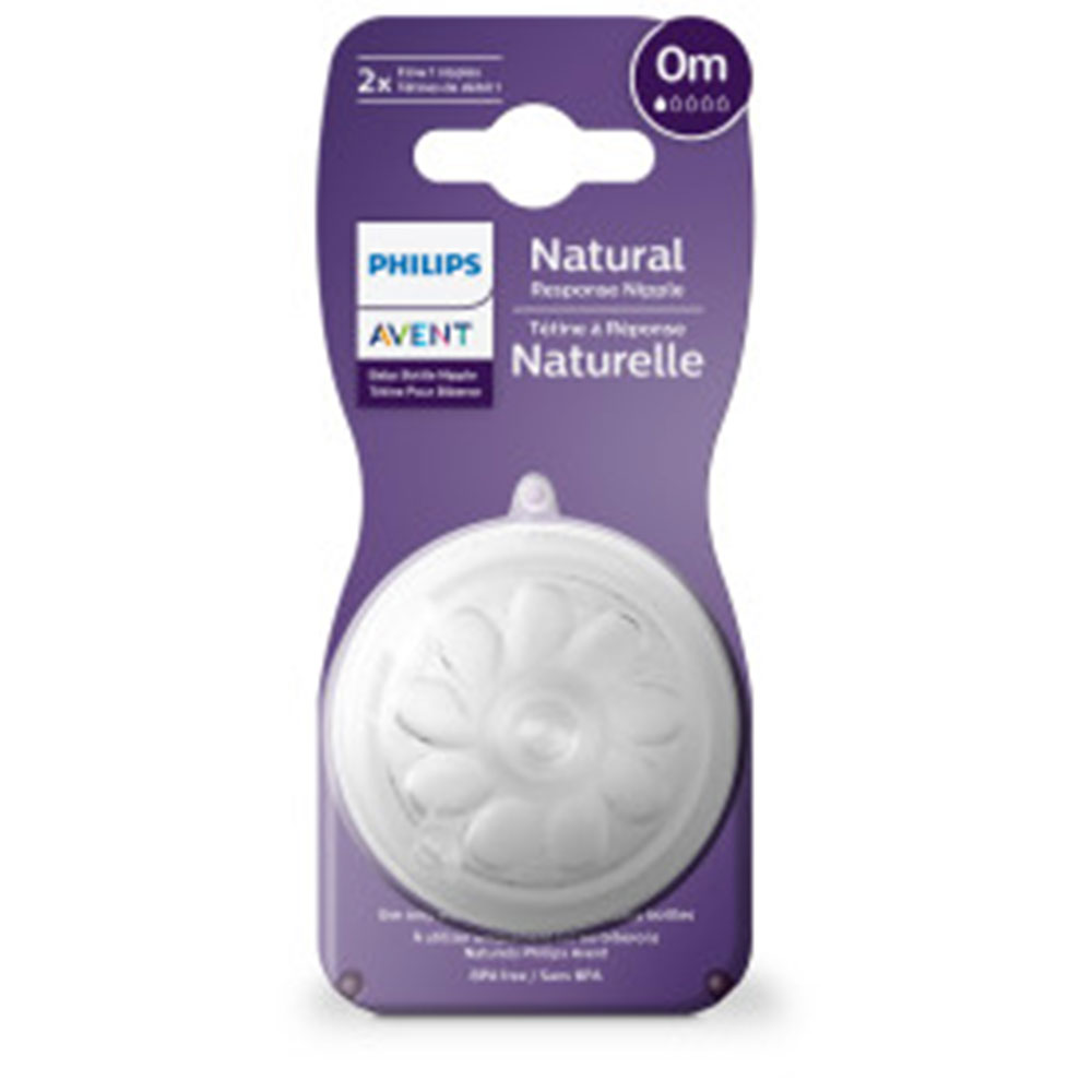 Philips Avent Natural Response Nipple Flow 1, 2pk, SCY961/02 | Babies R ...