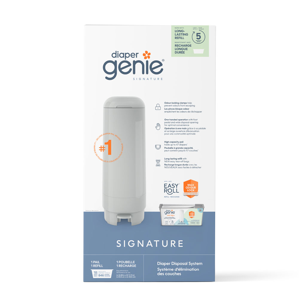 Diaper Genie Signature Pail - Grey | Babies R Us Canada